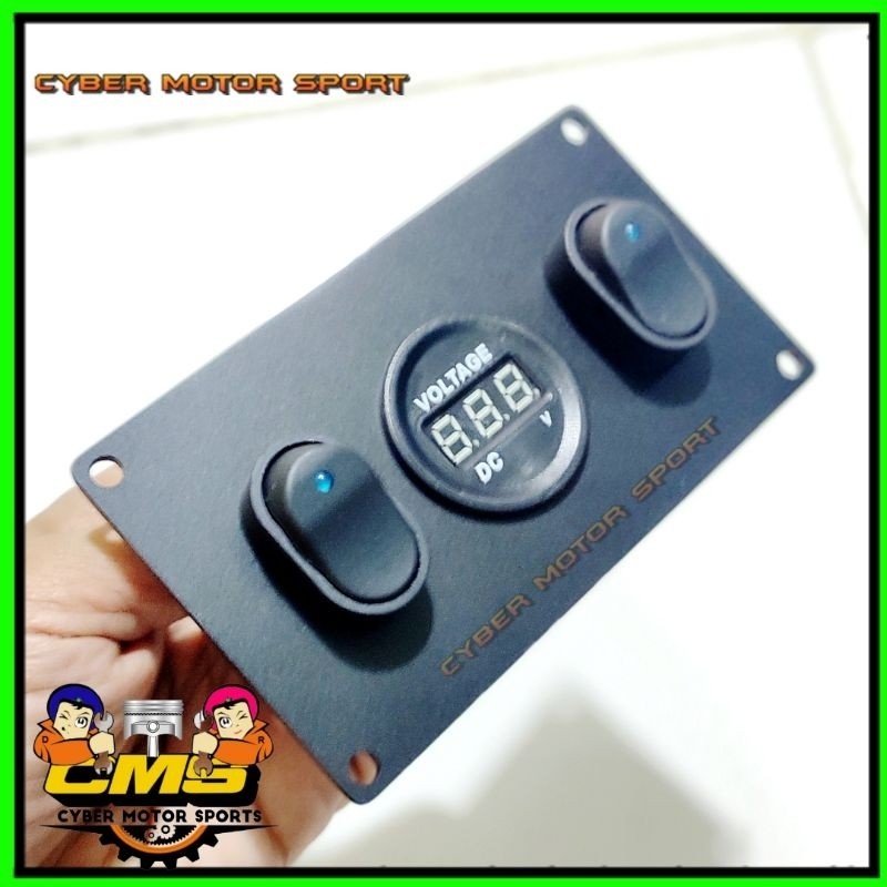 Jual universal 12v 24v Saklar mobil dashboard instrument 2 sakelar volt ...
