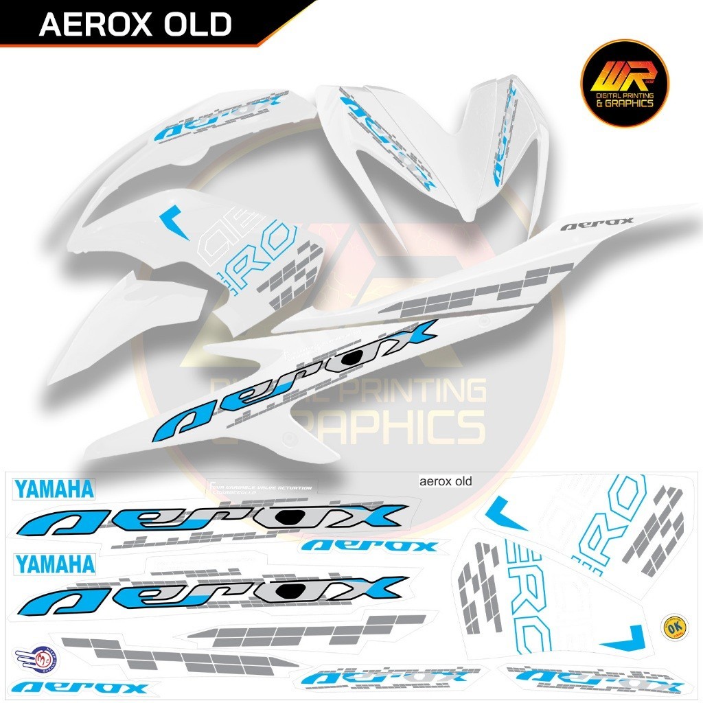 Jual Striping Sticker Aerox OLd Bening Transparan 2016/2019 Polet ...