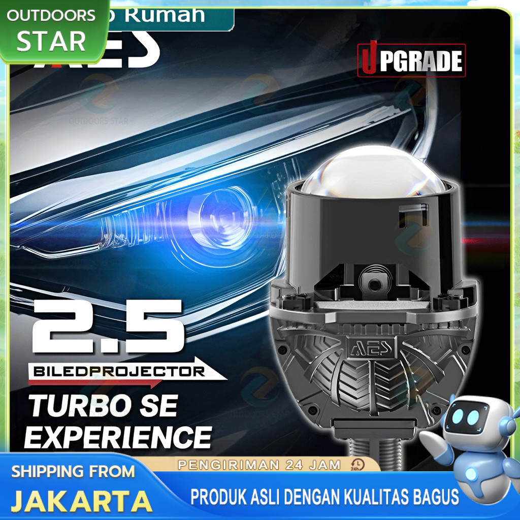 Jual Bi-laser Biled Projector AES Turbo SE Experience V2 2.5 Inch ...