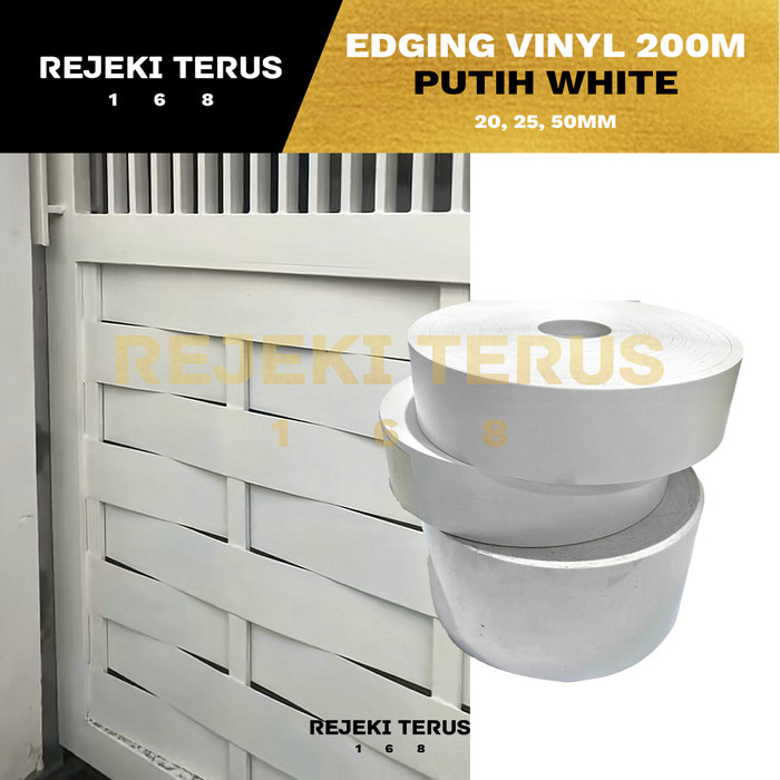 Jual Edging Putih Tipis 200 METER Vinil Vynil Vinyl PVC Plimir Roll ...