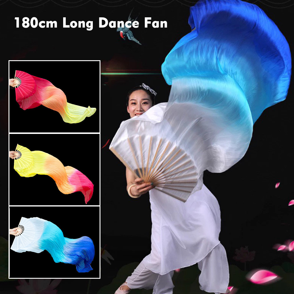 Jual Kipas Tangan Anak Bambu Sutra Cina Panjang 180 cm Aksesoris Nari ...