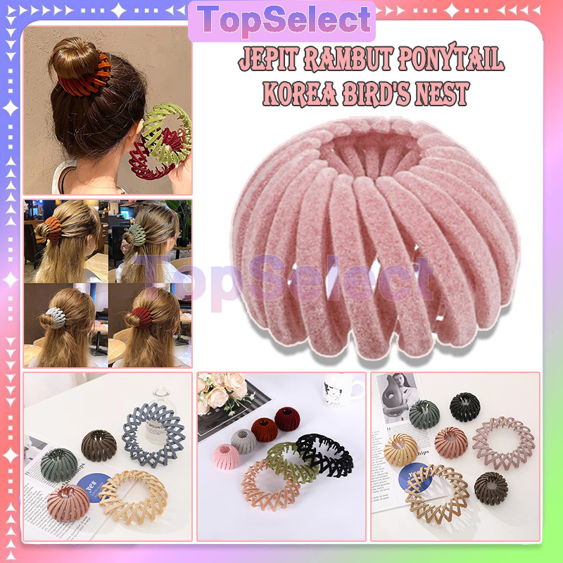 Jual Jepit Rambut Ponytail Korea Bird's Nest/ Jepit Rambut Ponytail ...