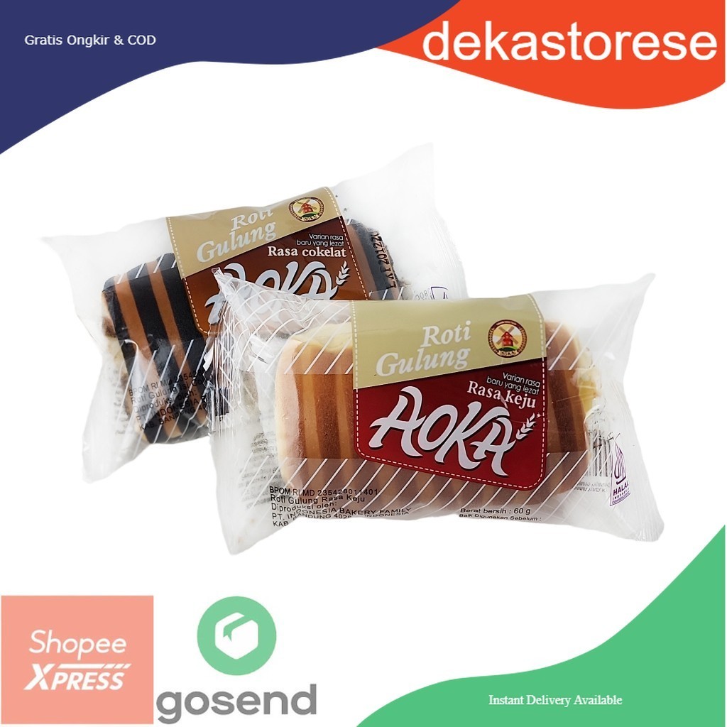Jual ROTI GULUNG AOKA - Netto 60gr | Shopee Indonesia