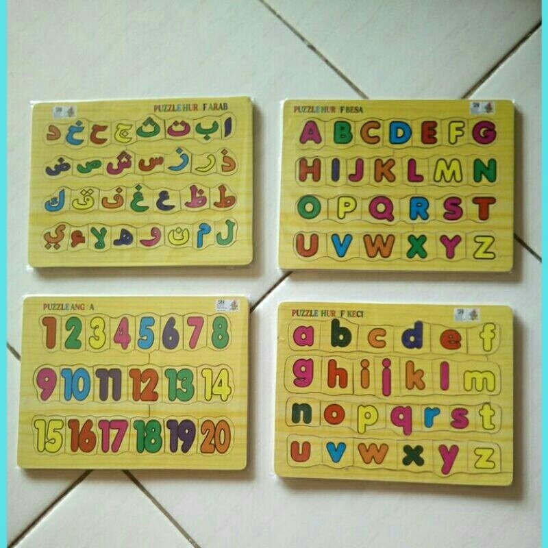 Jual Mainan Edukasi Puzzle SNI Mini Fazel Hijaiyah Huruf Besar Angka ...