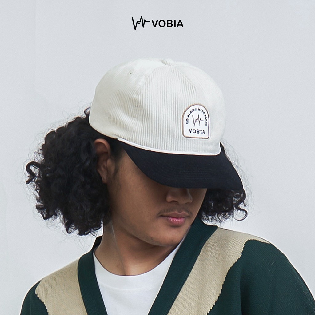 Jual Vobia Hat - Go Along (White Brown) Corduroy | Shopee Indonesia