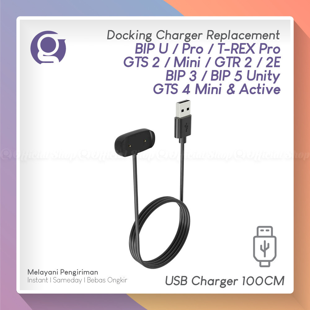 Jual Portable Charger for Amazfit BIP 5 / BIP 5 Unity / BIP 3 PRO / U ...