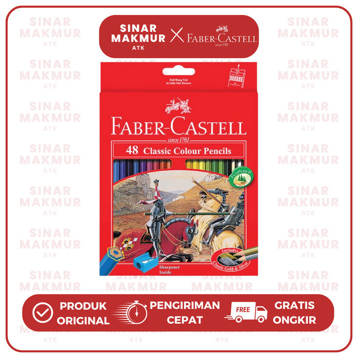 Jual Pensil Warna Klasik/Classic Color Pencil 48 Warna Faber Castell ...