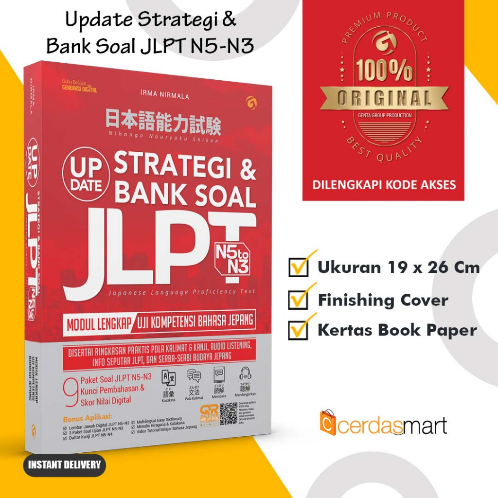 Jual BUKU JLPT N1 N2 N3 N4 N5 UPDATE STRATEGI DAN BANK SOAL JLPT (JAPANESE LANGUAGE PROFICIENCY ...