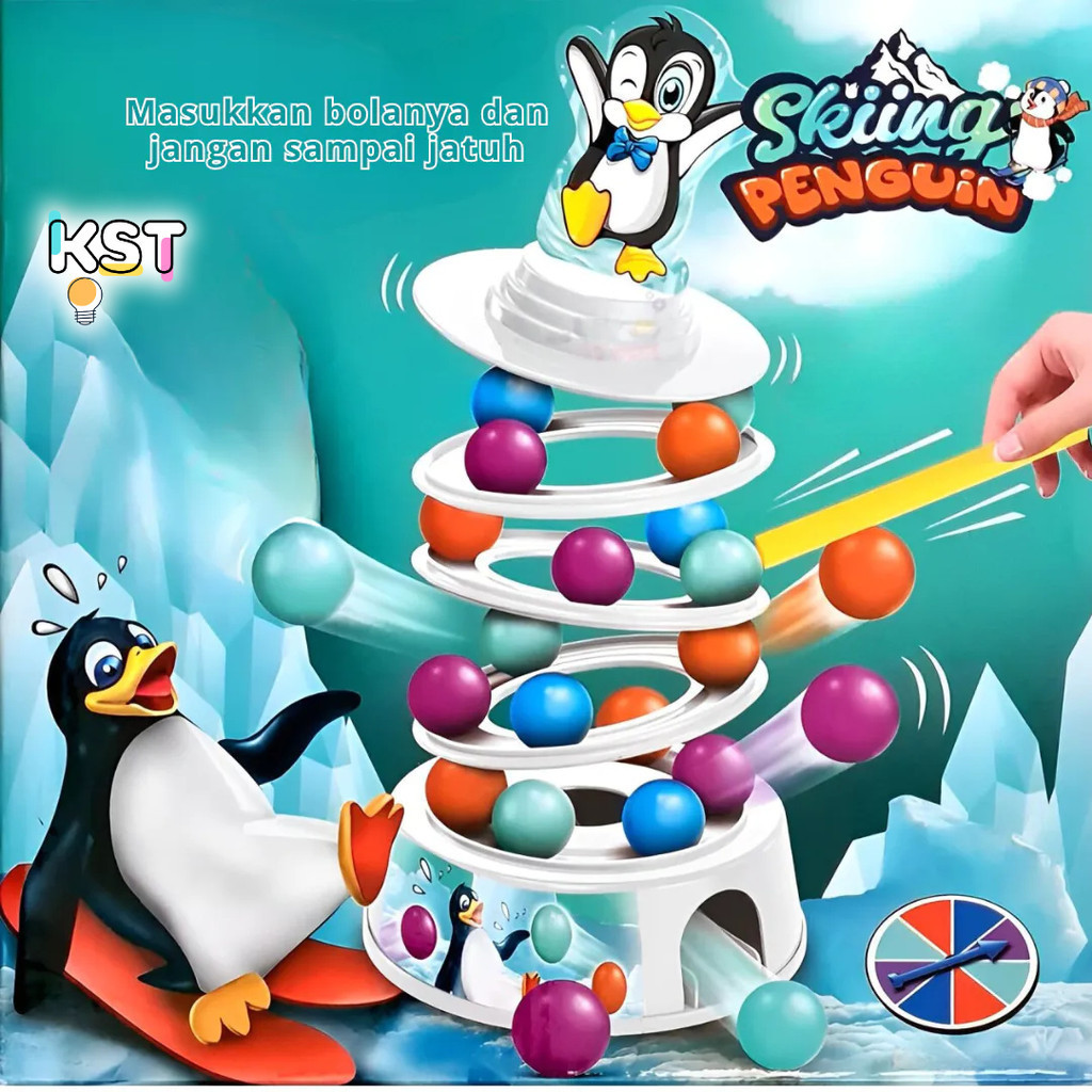 Jual [KST] Mainan Board Game Skiing Penguin Keluarga Edukatif ...