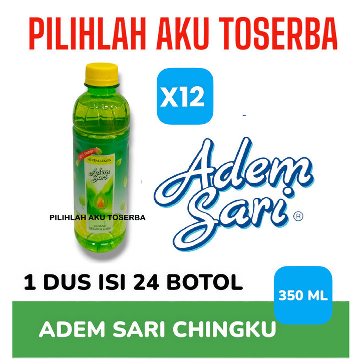 Jual ADEM SARI CHINGKU BOTOL Rasa LEMON HERBAL kemasan BOTOL 350 ml ...