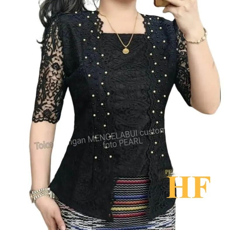 Jual HF ATASAN BROKAT KARTINI/BLUS RENDA PREMIUM TANGAN LURUS/KEBAYA ...