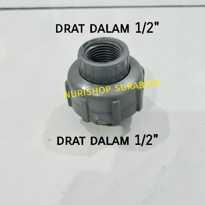 Jual Watermur drat dalam 1/2 inch union water mur Watermoor Water moor ...