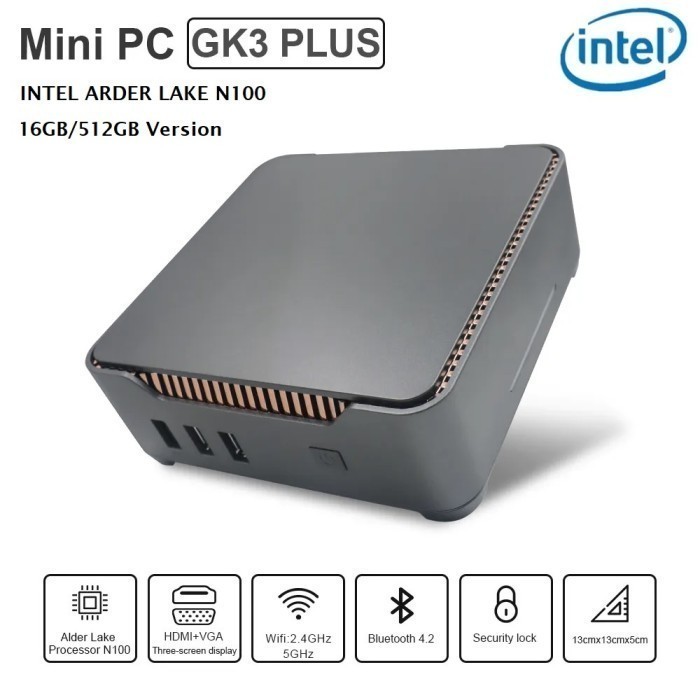 Jual GK3PLUS Mini PC - Intel Alder Lake N100 - 16GB RAM 512GB ROM ...