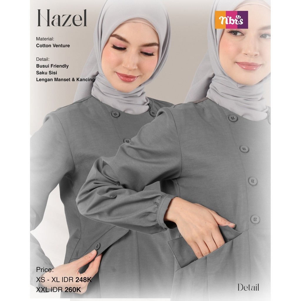 Jual Gamis Wanita Muslimah Hazel By Nibras | Shopee Indonesia