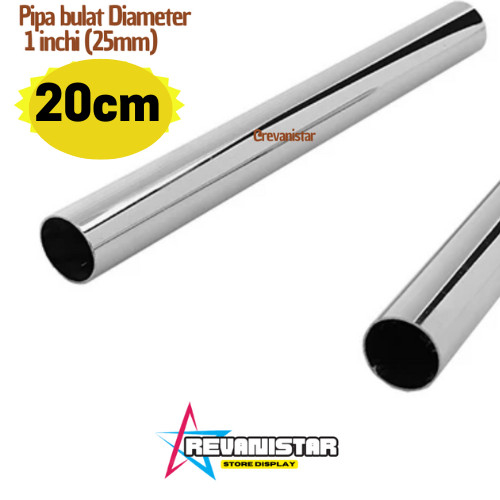Jual Pipa 20cm besi bulat diameter 1 inchi / 25mm gantungan hanger baju ...