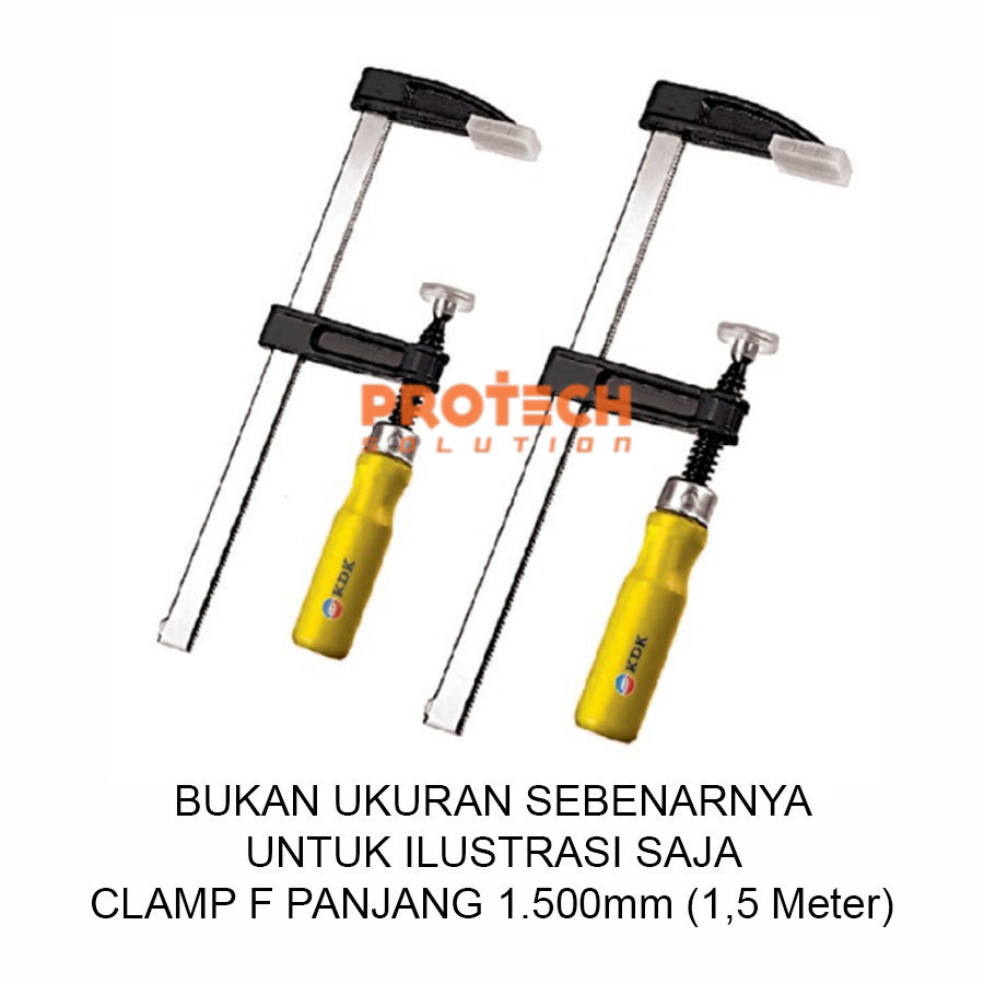 Jual Klem Clamp Catok F 120 x 1500mm 1,5 meter Alat penjepit kayu KDK ...