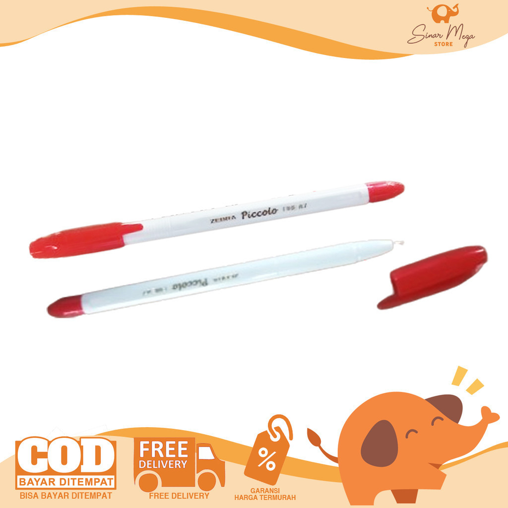 Jual ZEBRA Pulpen Piccolo Black 0,7 Special Merah-Putih LIMITED Edition ...