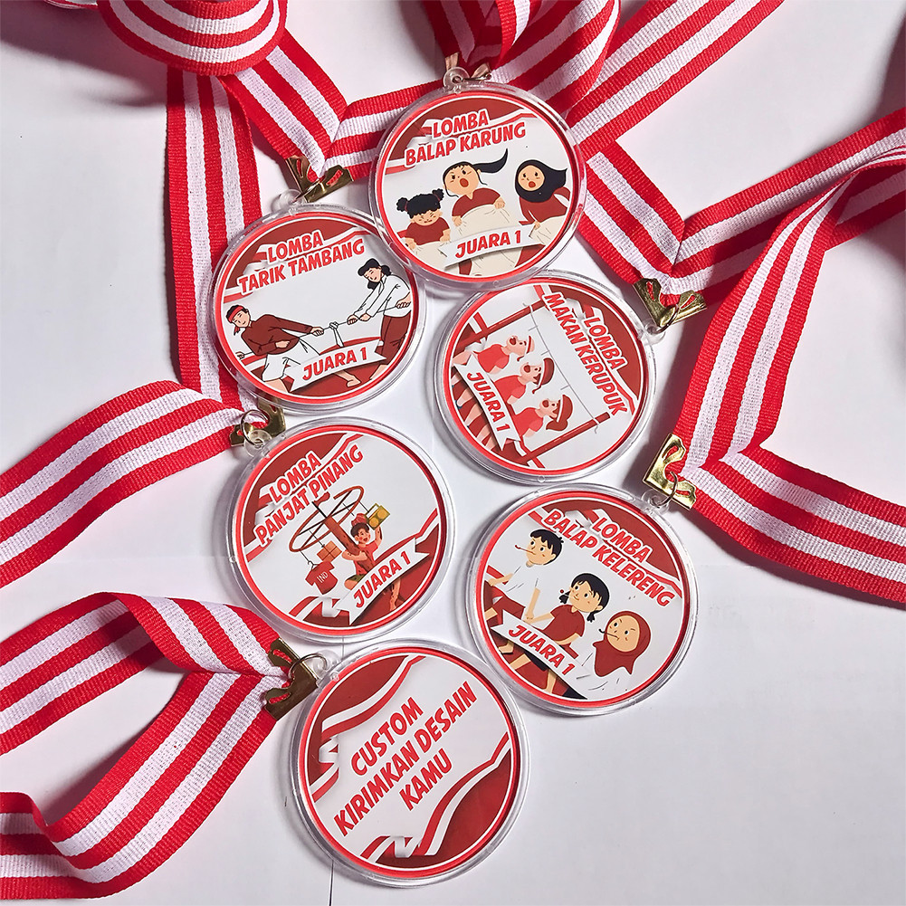 Jual Medali Lomba HUT RI / Medali Custom Juara Kemerdekaan Agustusan ...