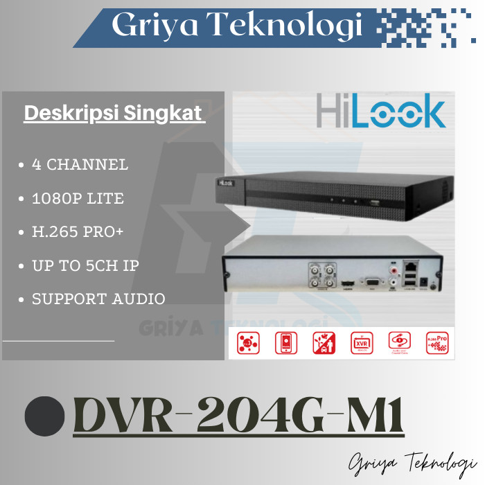 Jual DVR HILOOK 4CH 2MP DVR 204G M1 -Griya Teknologi | Shopee Indonesia