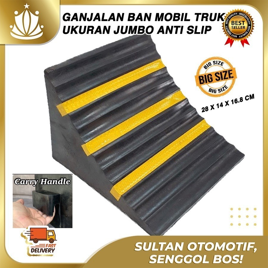 Jual Ganjalan / Penahan Ban Roda Mobil Truk Bahan Karet Rubber Wheel ...