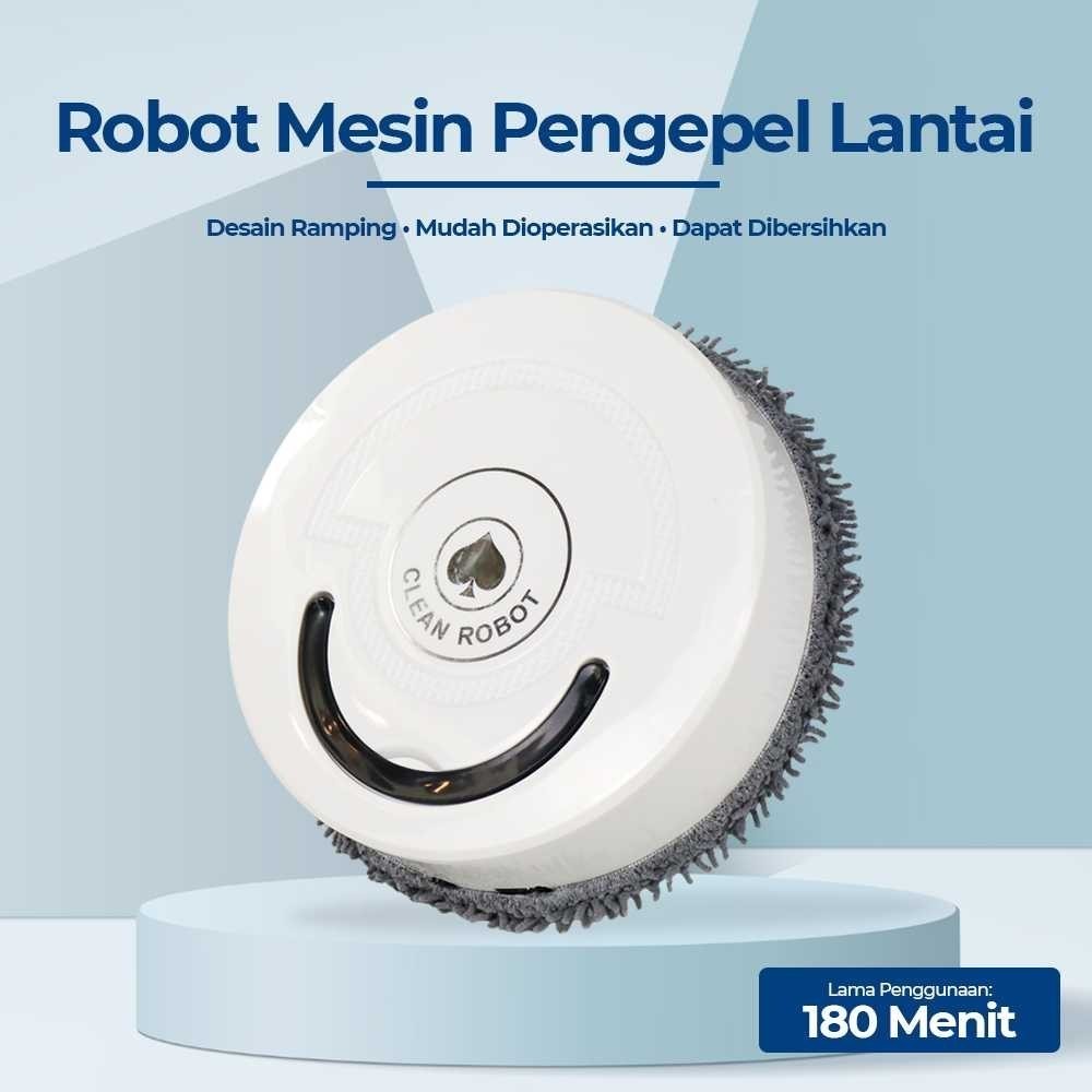 Jual Robot Pel Sapu Lantai Otomatis Pembersih Lantai Rumah Microfiber ...
