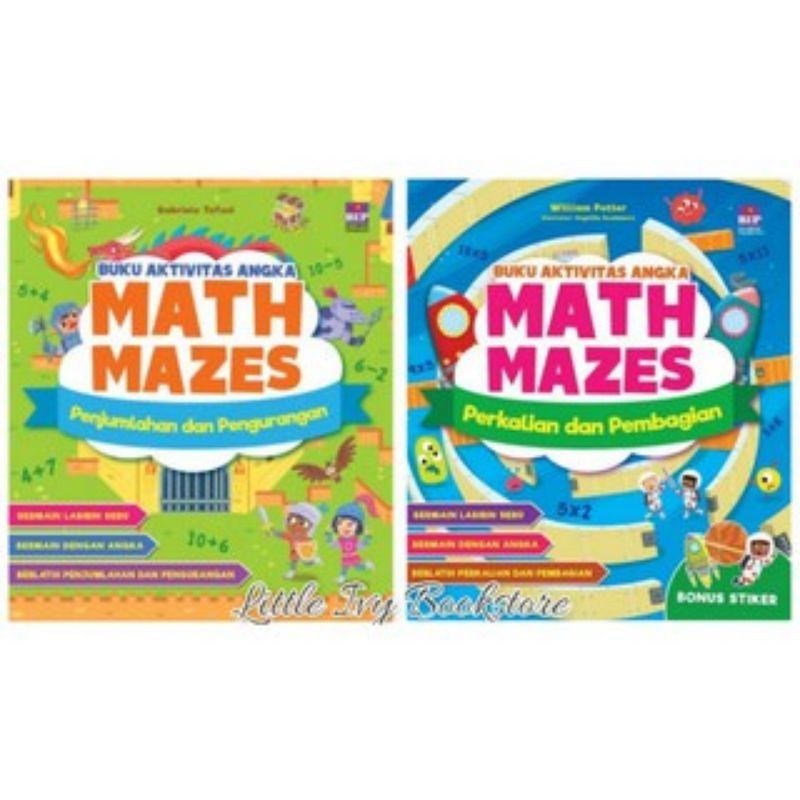 Jual ★ Buku Aktivitas Angka Math Maze ada pilihan judul | Shopee Indonesia