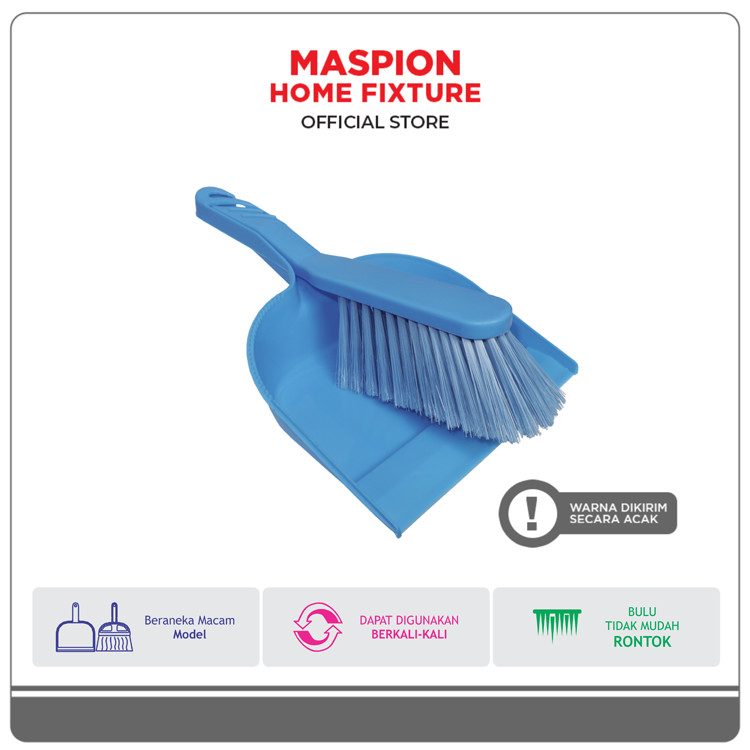 Jual Maspion Sikat dan Serok Debut Set Plastik BS-004S | Shopee Indonesia