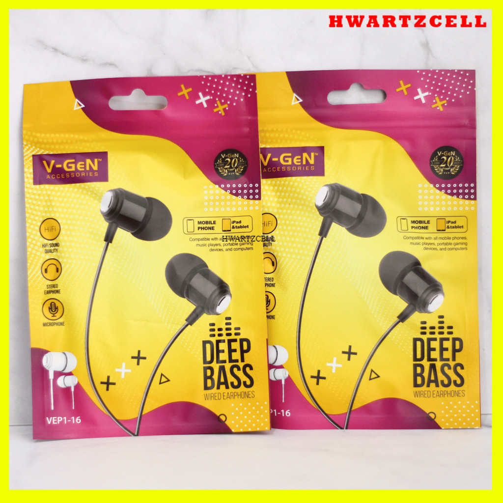 Jual [HWARTZ] Earphone V-Gen VEP1-16 Wired Handsfree Headset original garansi resmi vgen ...