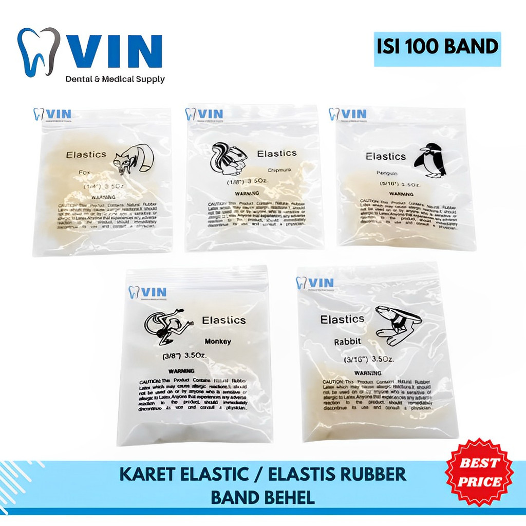 Jual Karet behel elastis / dental rubber elastic band ortho / karet ...