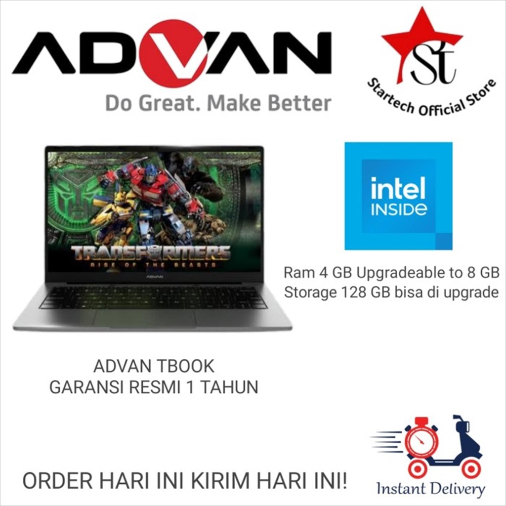 Jual Laptop Advan TBOOK Intel N100 Ram 8gb EMMC 128 GB W11 | Shopee ...