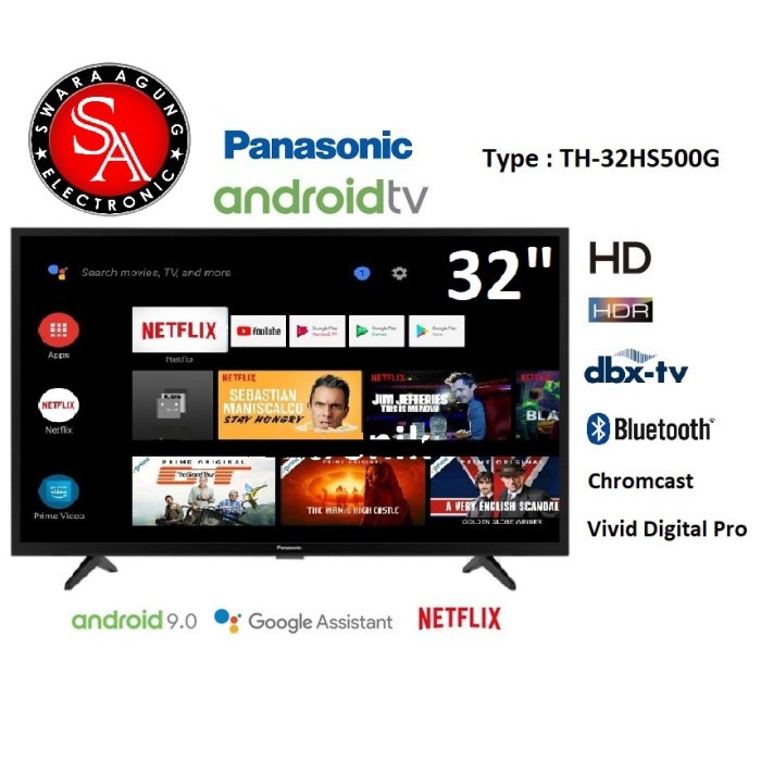 Jual Led Android TV 32 Inch Panasonic Type: 32HS500G (Khusus Daerah Medan) | Shopee Indonesia