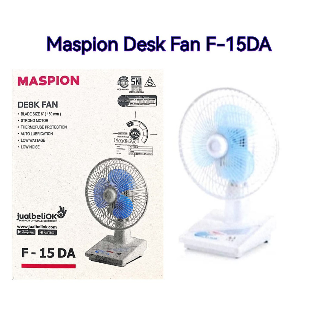 Jual Maspion Kipas Desk Fan F-15DA 6 inch | Shopee Indonesia