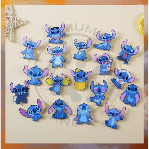 Jual Bros Pin lucu Acrylic Gaya Korea Cute Karakter Stitch 10 Motif Pin ...