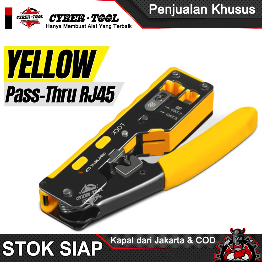 Jual Alat Crimping 2 in 1 RJ45 RJ11 Pass Through untuk Konektor Plug ...