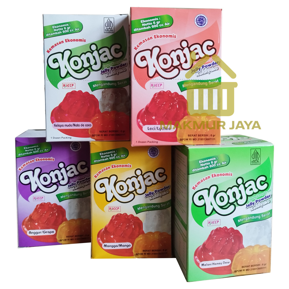 Jual KONJAC Jelly Powder Varian Rasa 1 Box isi 12 Sachet | Shopee Indonesia