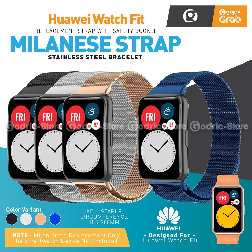 Jual Stainless Steel Strap Milan for Huawei Watch Fit / Fit SE (Tali ...