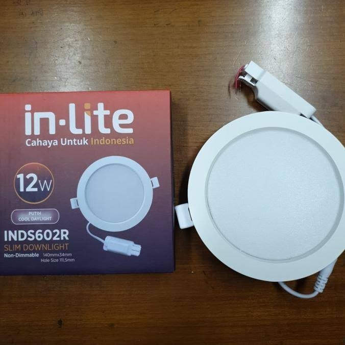 Jual Inlite Slim Downlight 12 Watt INDS602R Lampu Panel Bulat Plafon in ...