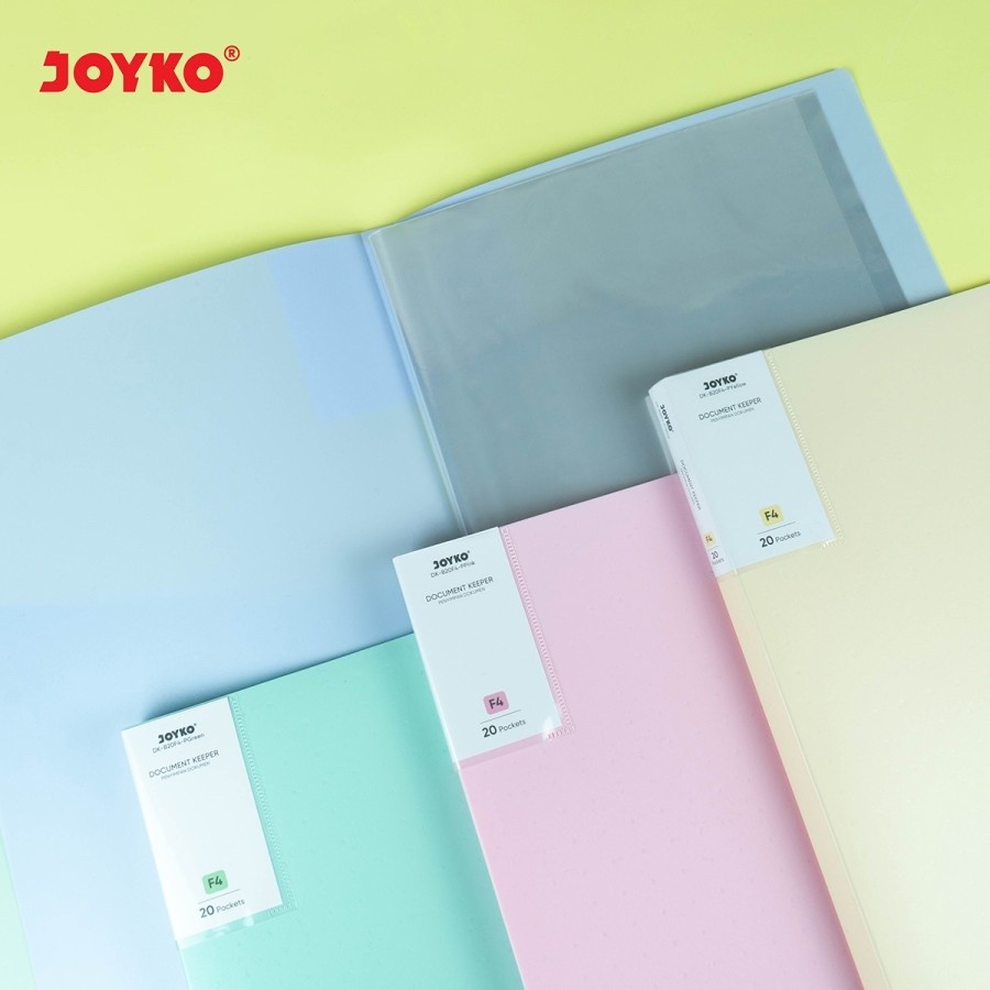 Jual joyko document keeper F4 20/40/60 pockets pastel color | Shopee ...