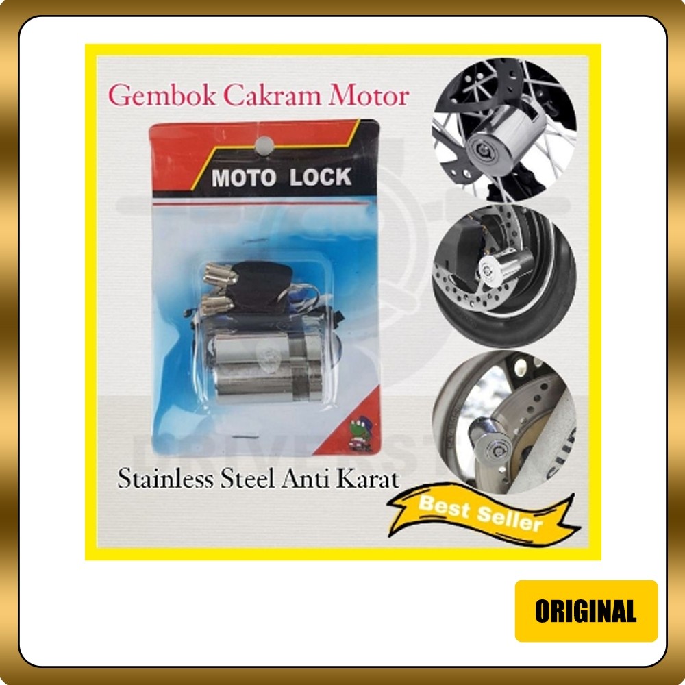 Jual Gembok Cakram Motor Bulat Lock Cakram Motor Awet Kuat Kokoh Anti ...
