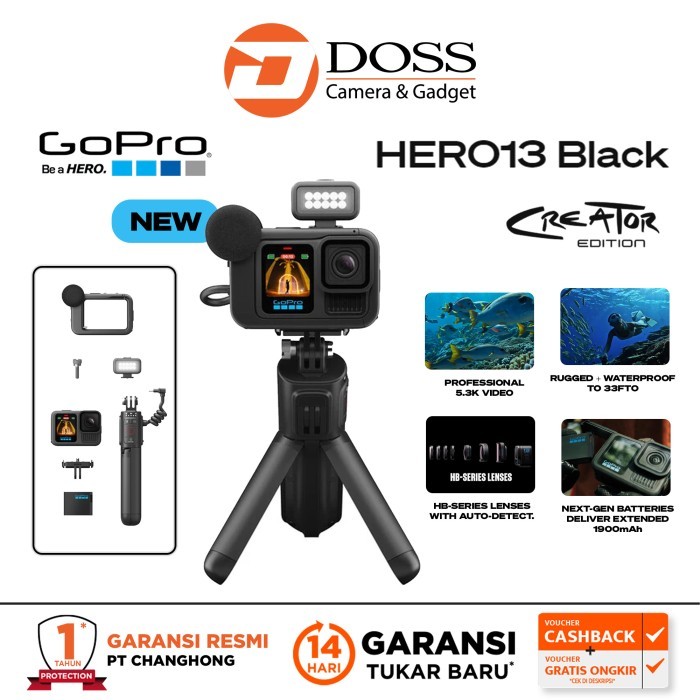 Jual GoPro Hero 13 Black Creator Edition Action Camera Go Pro Hero13 | Shopee Indonesia