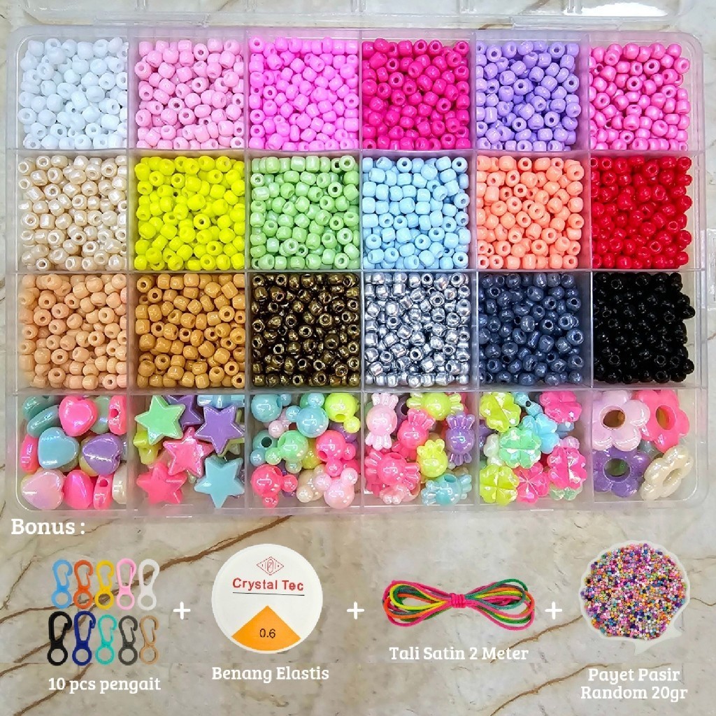 Jual Set Manik Manik Pasir 1 Box - Manik2 Mote Payet Pasir Paket DIY ...