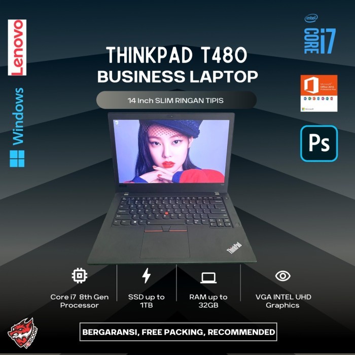 Jual Lenovo Thinkpad T480 Core i7 8th Gen RAM 16GB SSD 256GB - CORE I7 ...