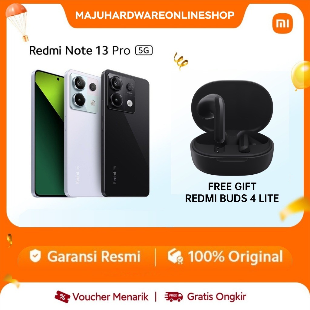 Jual Xiaomi Redmi Note 13 Pro 5G 12/512GB FREE REDMI BUDS 4 LITE ...