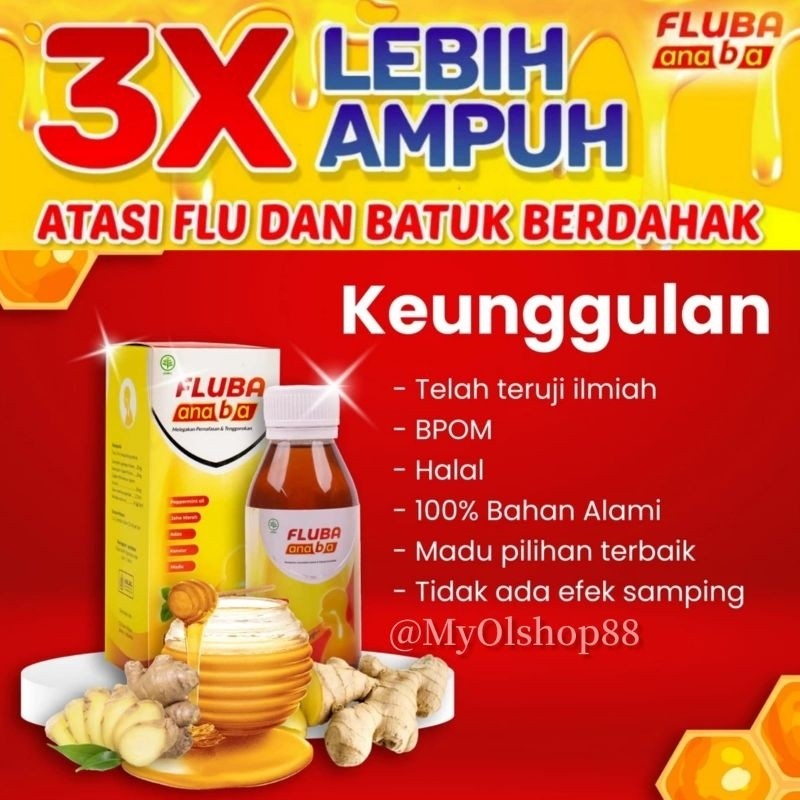 Jual FLUBA ANABA Madu Untuk Melegakan Batuk dan Flu Anak dan Dewasa ...