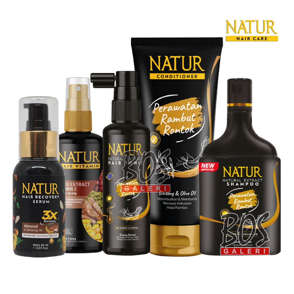 Jual NATUR Paket Perawatan Rambut Rontok Hair Fall Treatment Ginseng ...