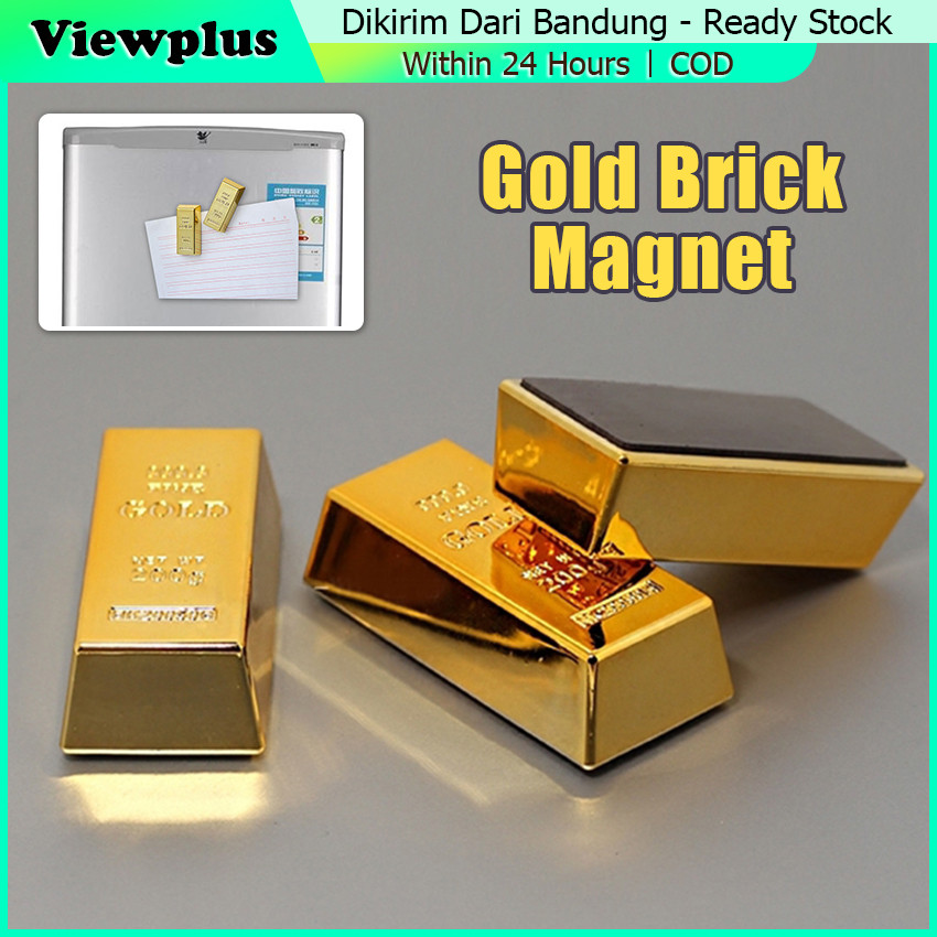 Jual Souvenir Magnet Kulkas 3D Bentuk Emas batangan mainan 200gr ...