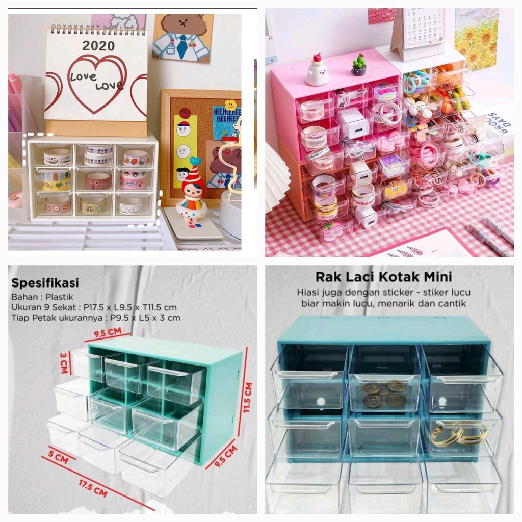 Jual KOTAK MINI TEMPAT PENYIMPANAN AKSESORIES MINI//KOTAK LACI MINI ...