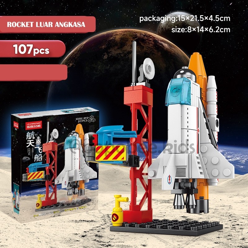 Jual TAB |107 Pcs Lego Mainan 6 in 1 Lego Balok/ Brick Susun Rocket ...