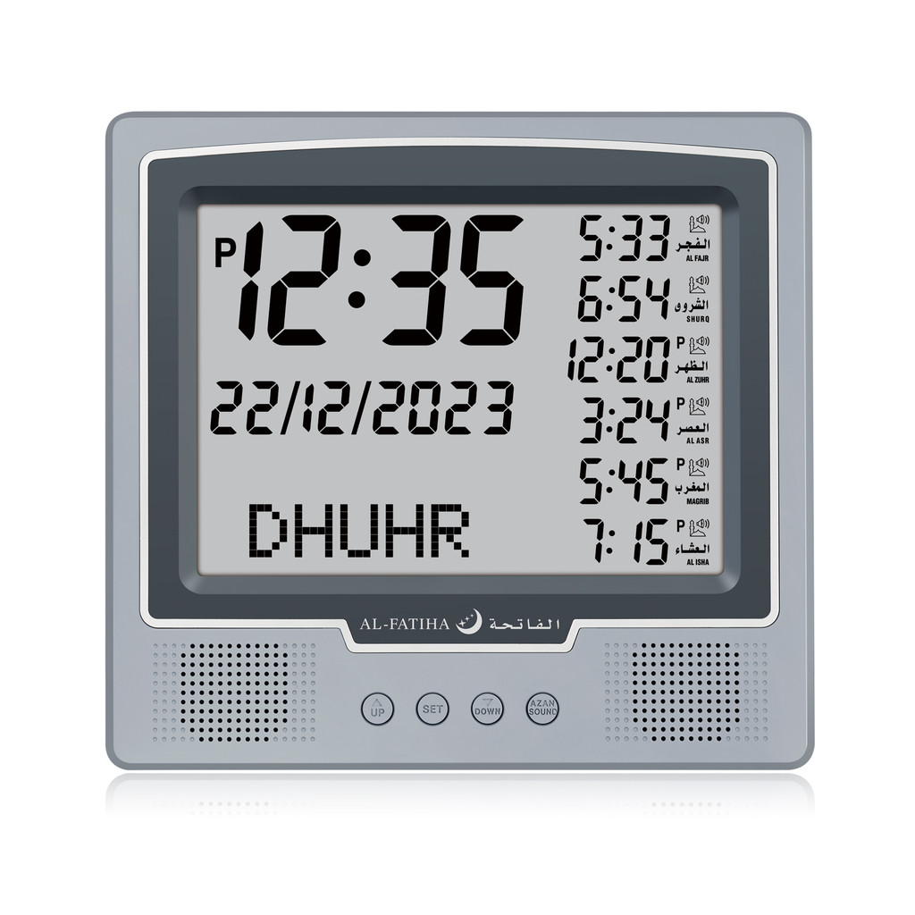 Jual Azan Muslim Clock Digital Watch with Full Prayer Times Hijri ...