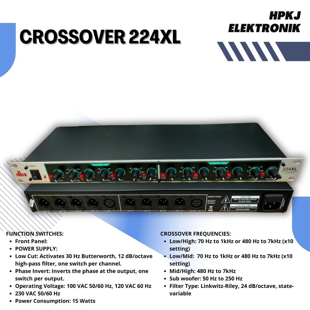 Jual CROSSOVER DBX 224 XL CROSSOVER 4WAY DBX 224XL | Shopee Indonesia
